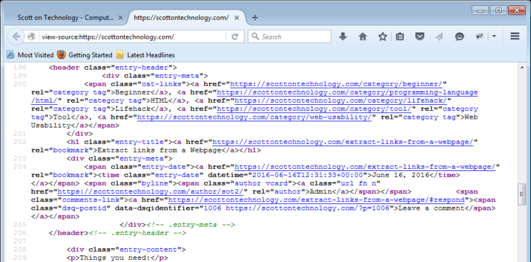 How To Extract Links From A Webpage Scott On Technology